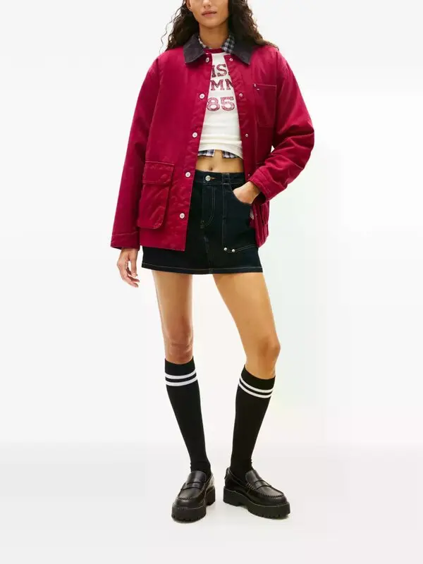Tommy Hilfiger Corduroy-collar Jacket - Red