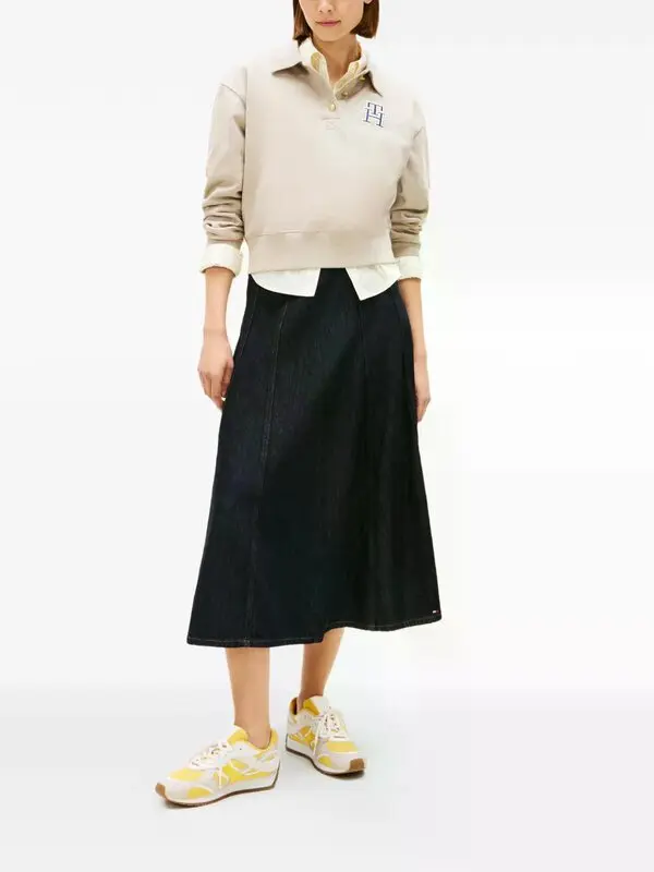 Tommy Hilfiger A-line Panelled Midi Skirt