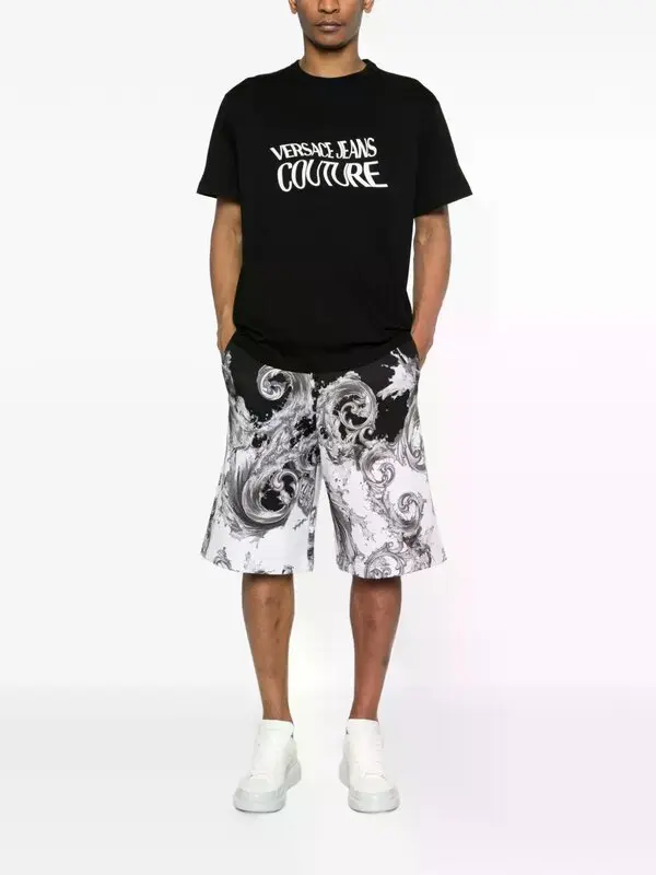 Versace Barocco-print Shorts - Black