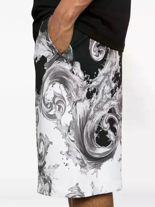 Versace Barocco-print Shorts - Black