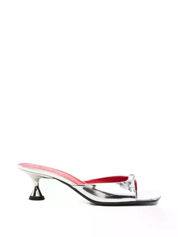 Plan C Bow-detail Leather Sandals