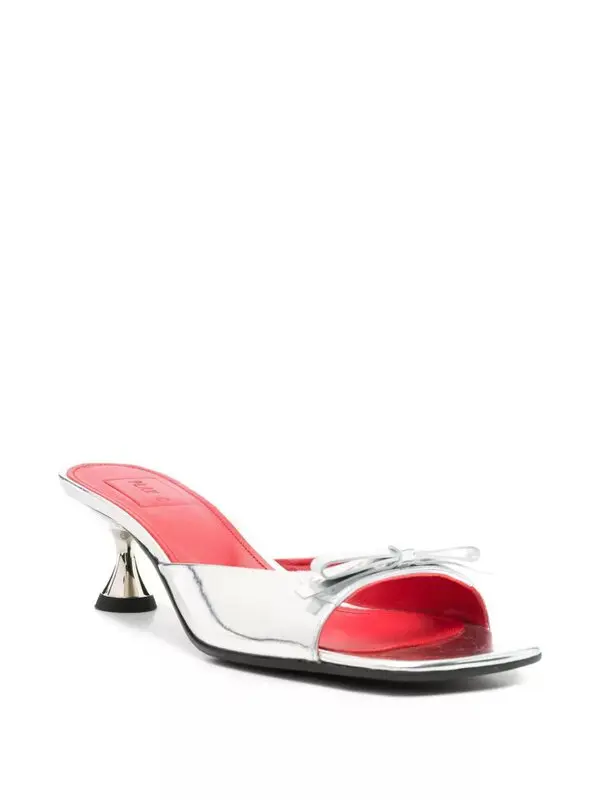 Plan C Bow-detail Leather Sandals