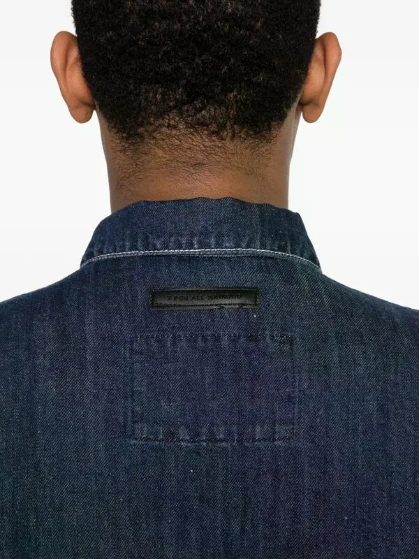 7 For All Mankind Patch-pocket Overshirt - Blue