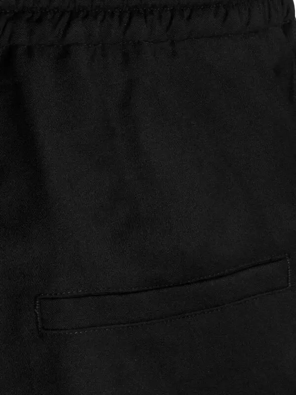 SEVEN GAUGE Wool Drawstring Shorts - Black