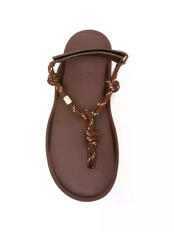 Flowze Monocolor Rope Sandals - Brown