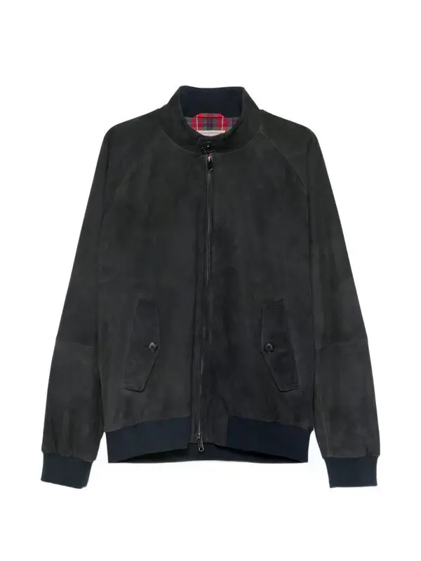 BARACUTA Zip-up Suede Jacket