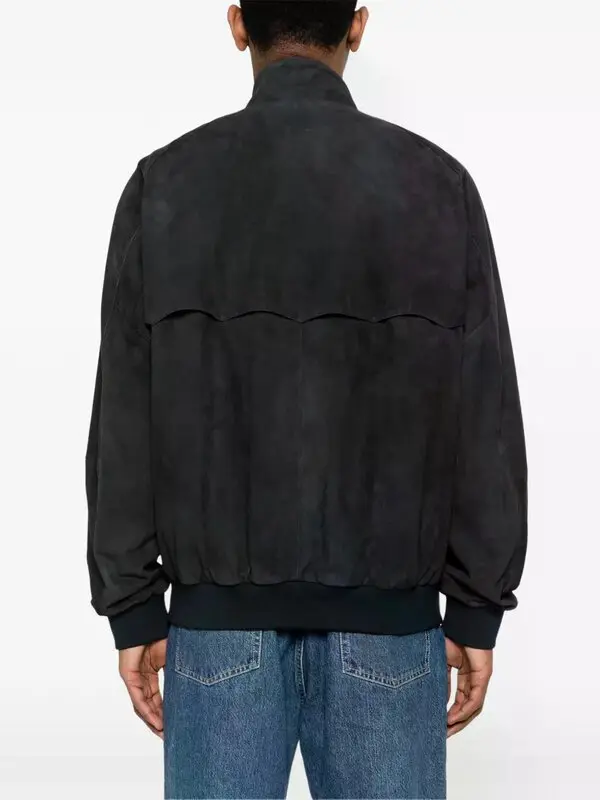 BARACUTA Zip-up Suede Jacket
