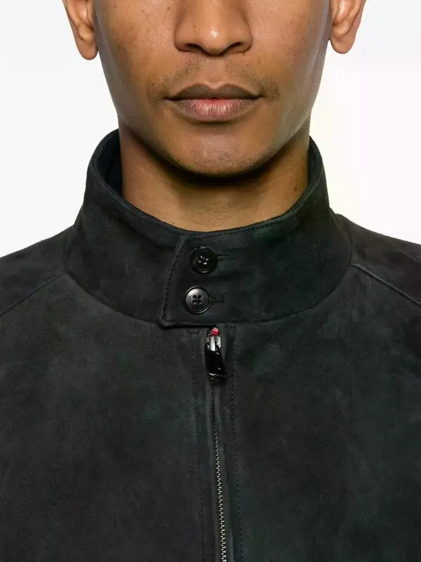 BARACUTA Zip-up Suede Jacket