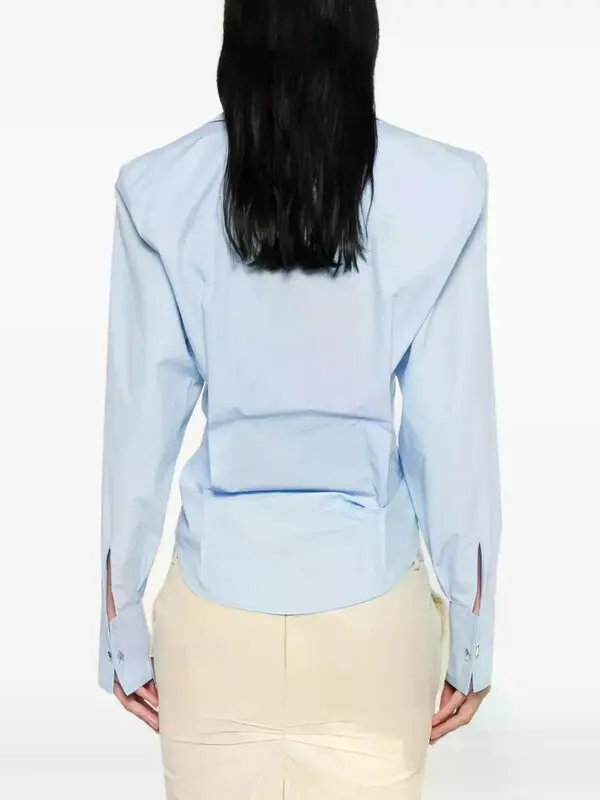 Attico Pointed-collar Buttoned Shirt
