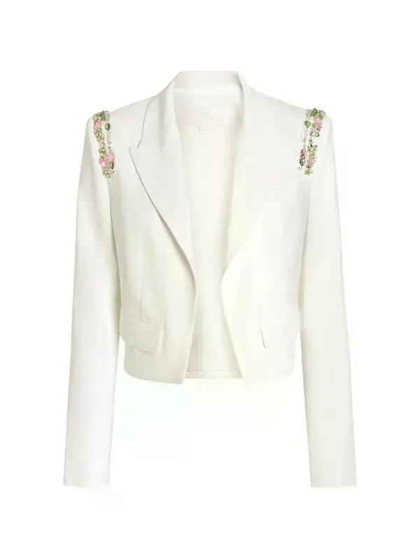 GENNY Cady Cropped Jacket With Embellishments - White