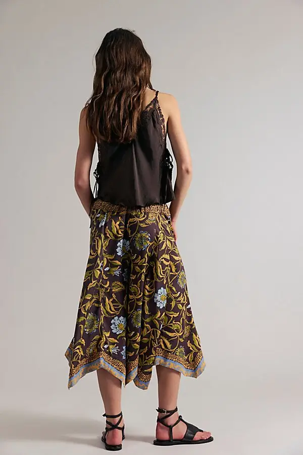 Free People Sweet Reaction Pull-on Wide-leg Crop Pants - Brown Combo