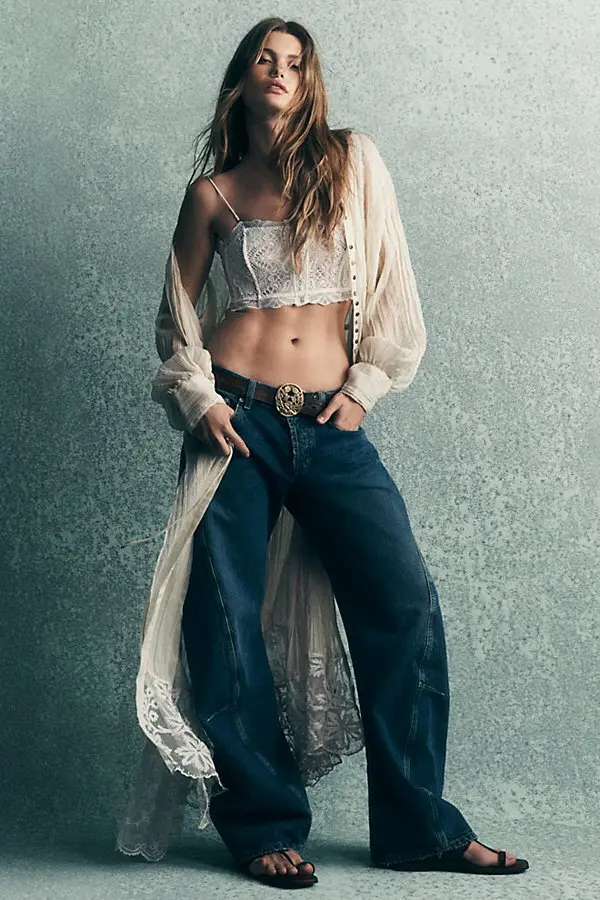 Free People Fable Low-rise Twisted Jeans - Heartsong