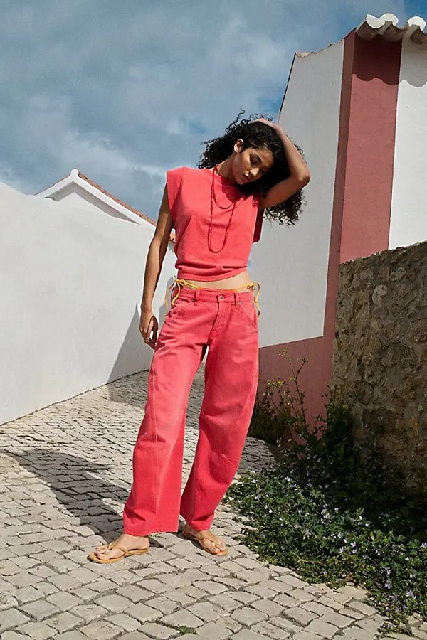 Free People Fable Low-rise Twisted Jeans - Poppy
