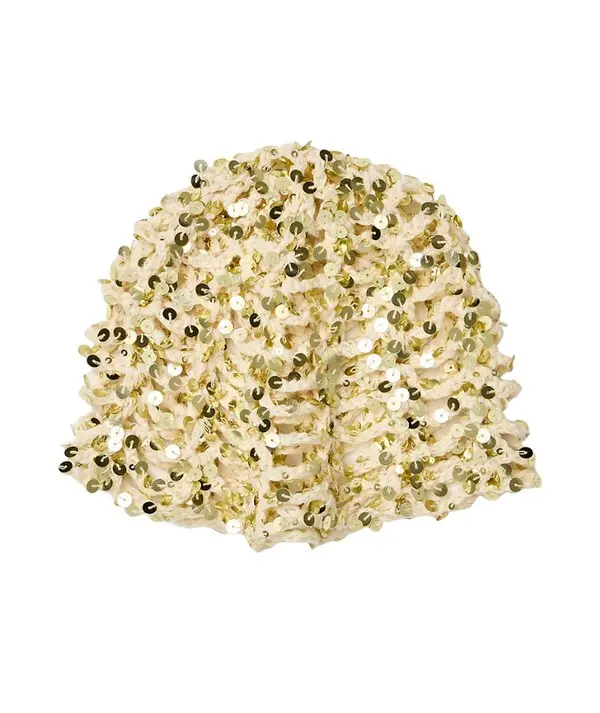 Free People Mila Sequin Disco Cap - Ivory