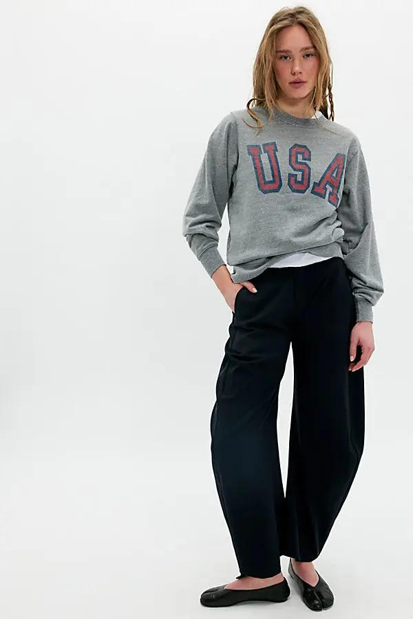THE BUREAU Usa Heather Terry Sweatshirt