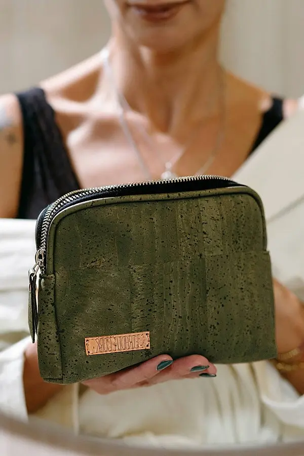 TIRADIA CORK Sidekick Pouch Bag - Army Green