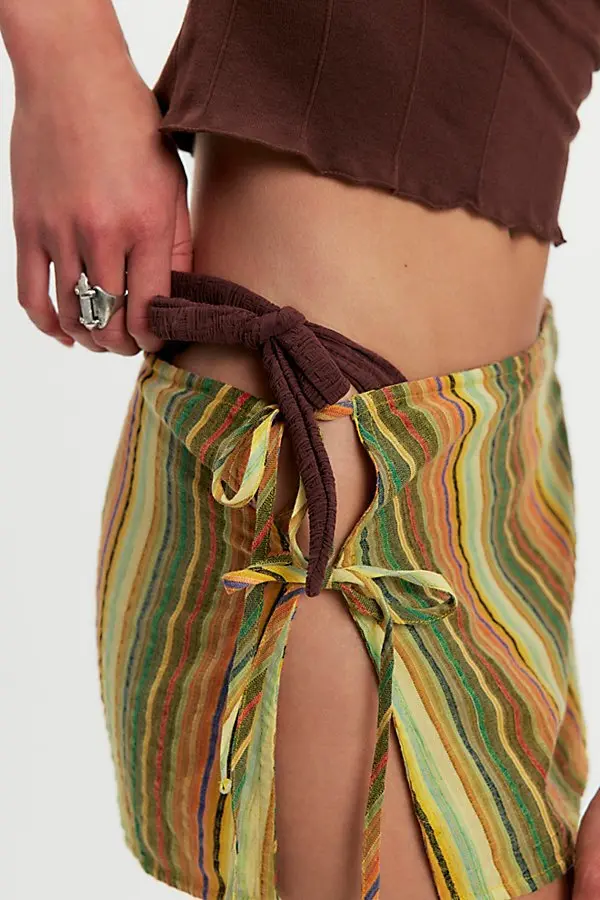 Free People Beach Break Stripe Sarong - Citrus Combo