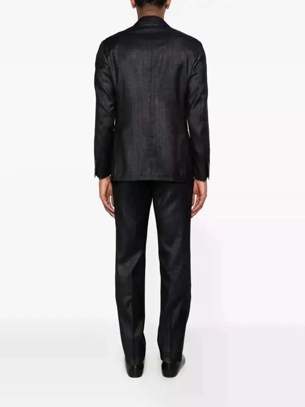LARDINI Flower-pin Suit - Black