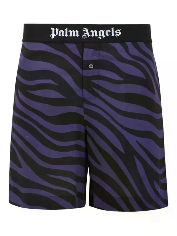 Palm Angels Zebra-print Shorts - Purple