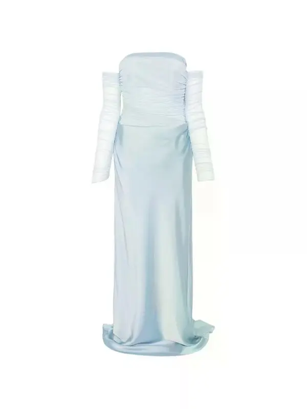 ROTATE BY BIRGER CHRISTENSEN Ruched Maxi Dress - Blue