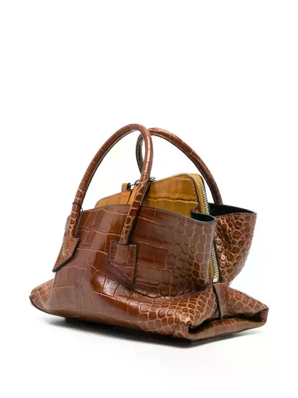 Attico La Passeggiata Mini Tote Bag - Brown