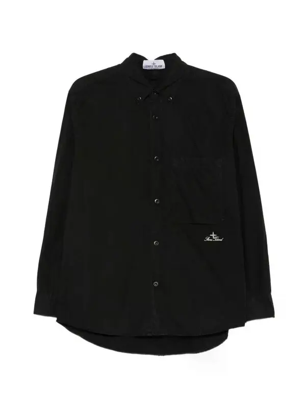 Stone Island Chest-pocket Embroidery Shirt