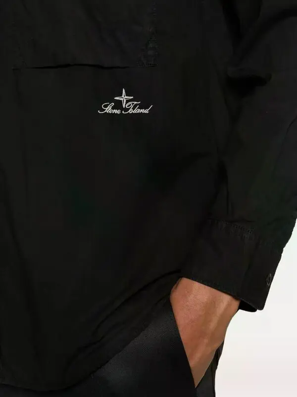 Stone Island Chest-pocket Embroidery Shirt