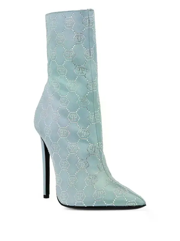 Philipp Plein 120mm Pointed-toe Ankle Boots