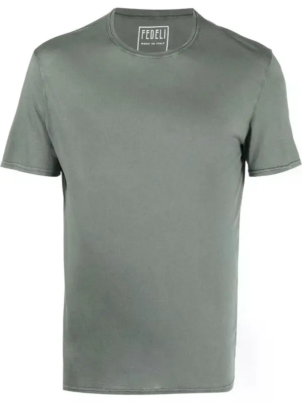Fedeli Short-sleeve Cotton T-shirt - Green