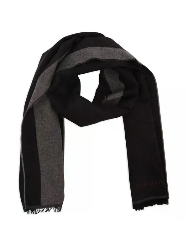Corneliani Striped Cashmere Scarf