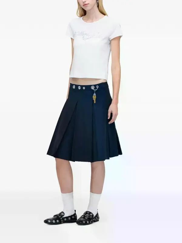 Marc Jacobs Safety Pin Pleated Midi Skirt