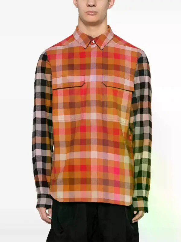 Rick Owens Plaid Flannel Shirt