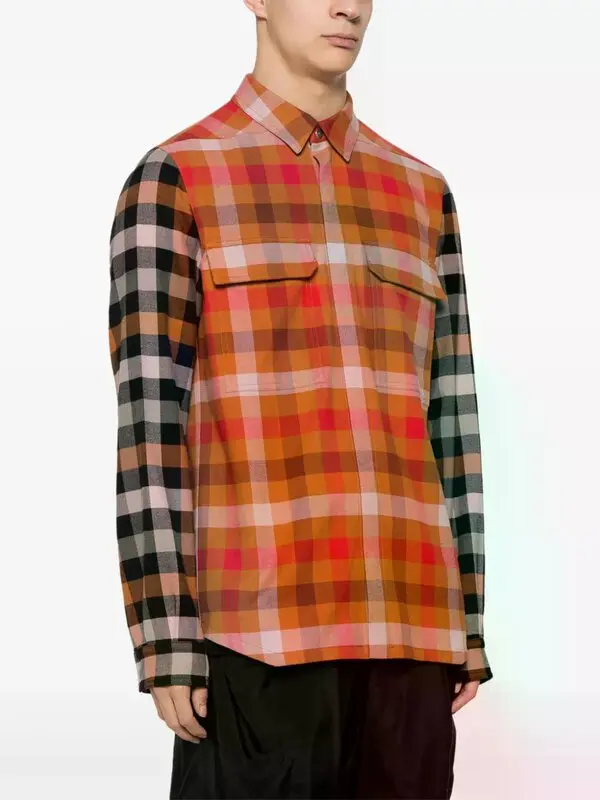 Rick Owens Plaid Flannel Shirt