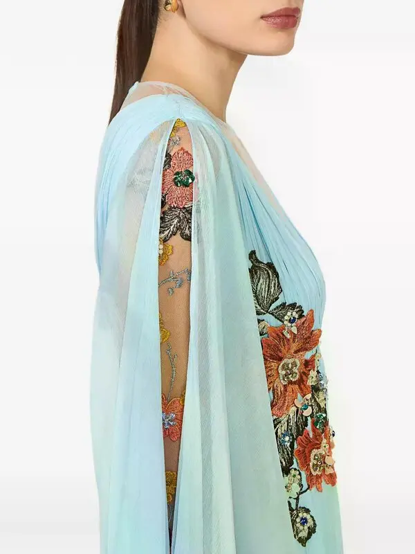 Costarellos Floral-appliqué Maxi Dress