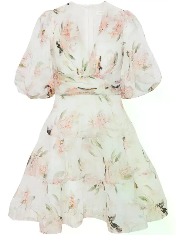 Zimmermann Pleated Midi Dress - Neutrals