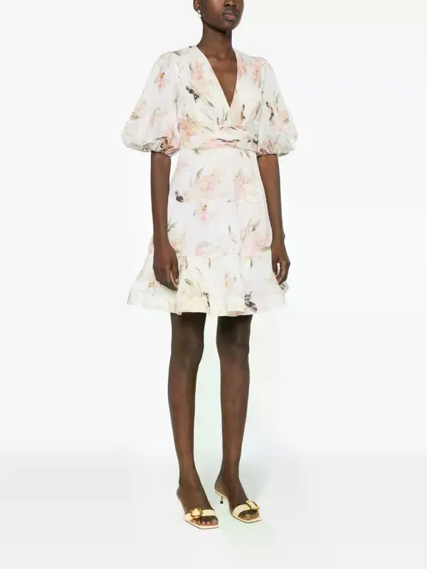 Zimmermann Pleated Midi Dress - Neutrals