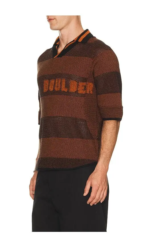 ISA BOULDER Boulder Line Polo Shirt In . Also - Brown