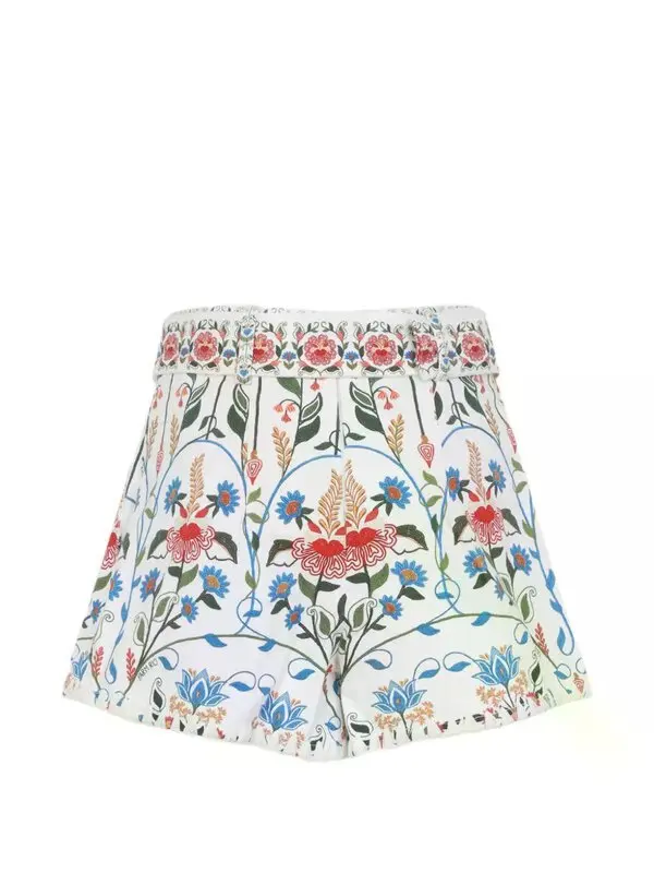 Farm Rio Floral Belted Shorts