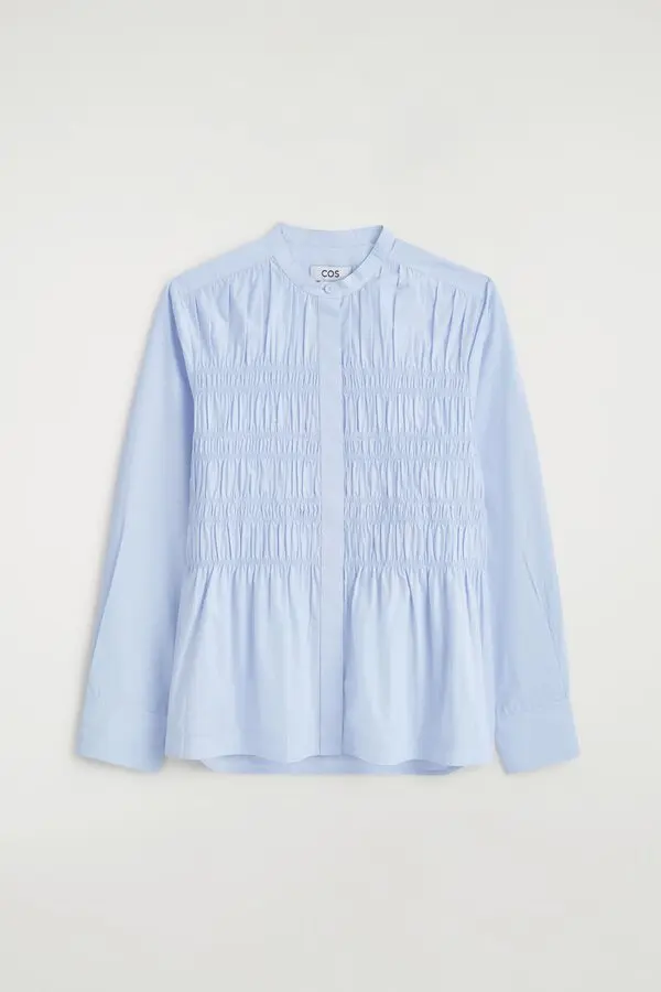 Cos Ruched Cotton Blouse