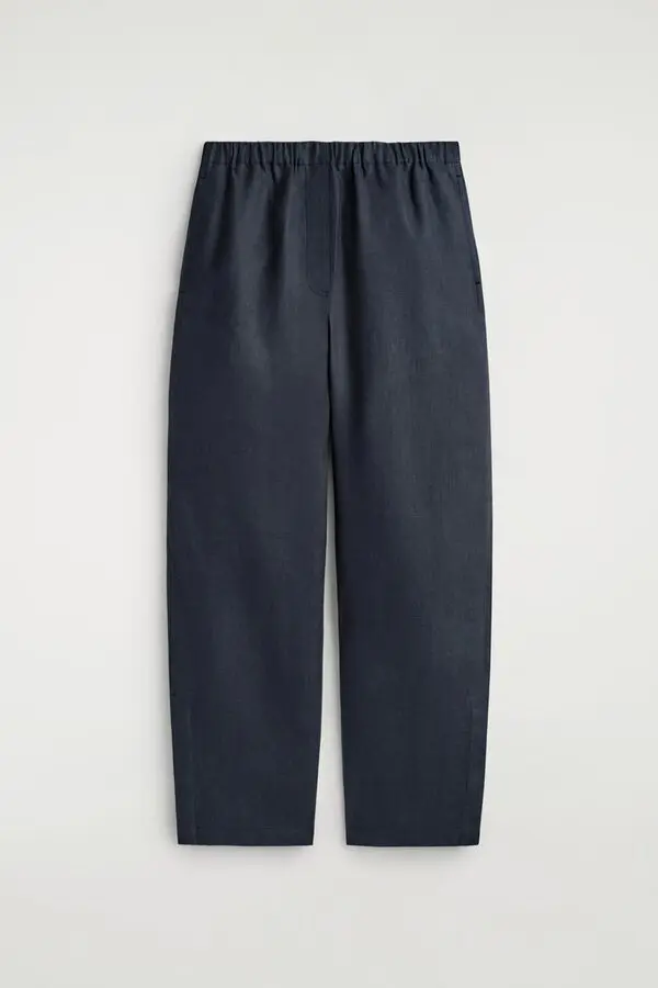 Cos Elasticated Barrel-leg Pants - Blue