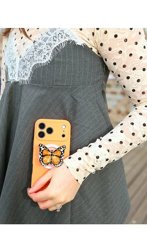 SOLAR ECLIPSE Hand-painted Monarch Butterfly Grip Charm