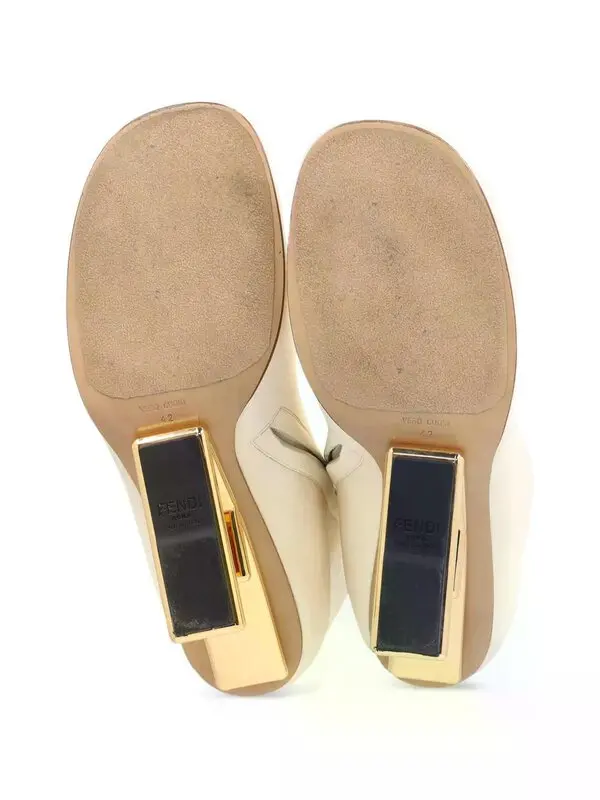 Fendi First Leather Ankle Boots - Neutrals