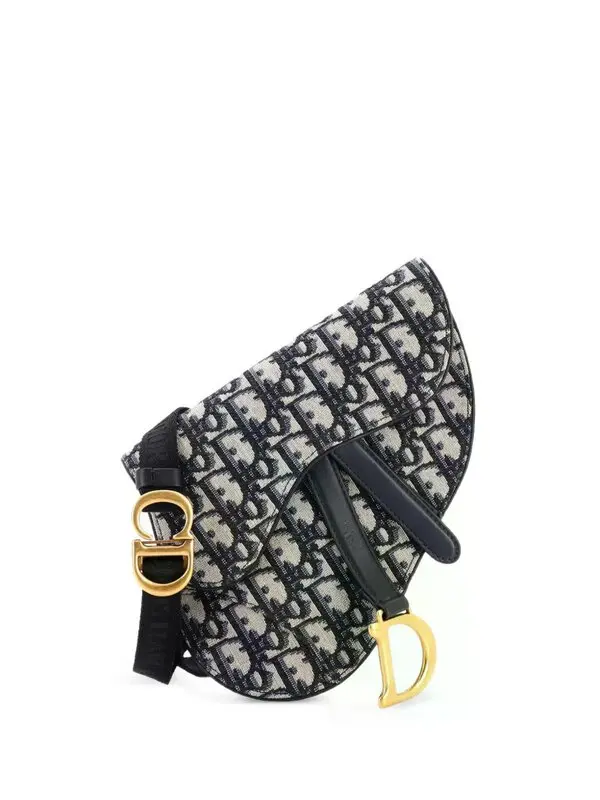 Dior Saddle Oblique Canvas Belt Bag - Blue