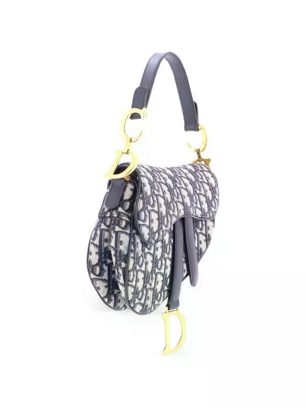 Dior Saddle Handbag Oblique Canvas Mini Shoulder Bag - Blue