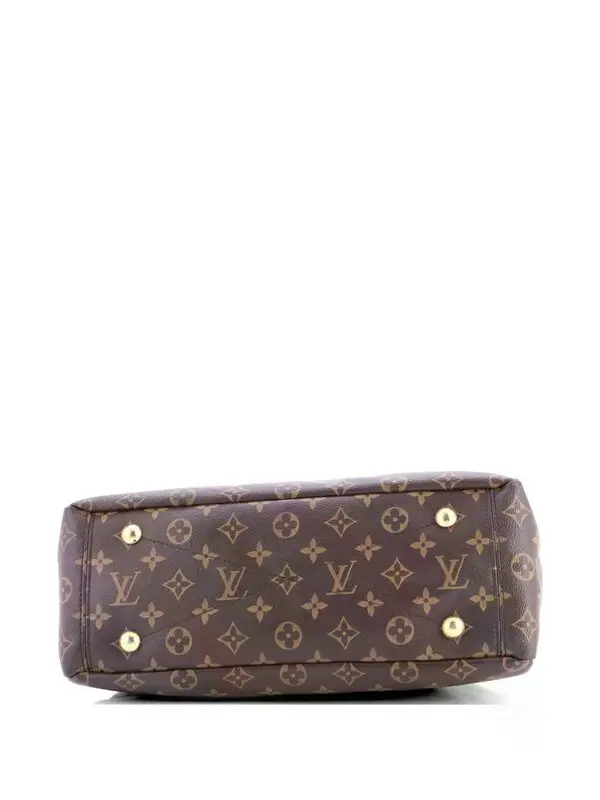 LOUIS VUITTON Pallas Tote Monogram Canvas With Leather Shoulder Bag - Brown