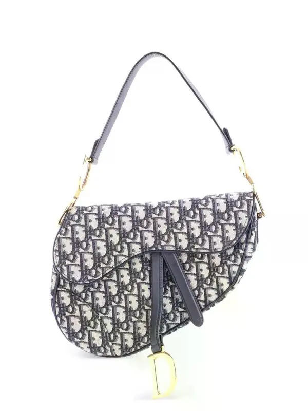 Dior Saddle Handbag Oblique Canvas Shoulder Bag - Blue
