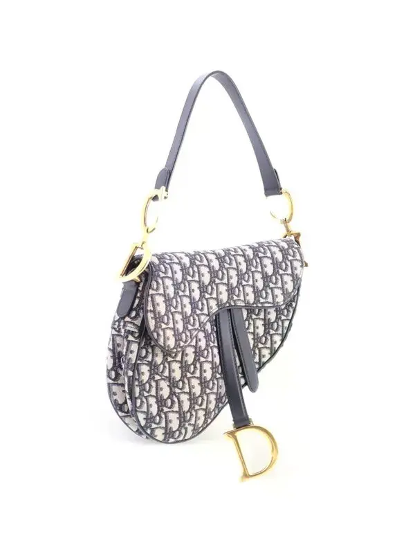 Dior Saddle Handbag Oblique Canvas Shoulder Bag - Blue