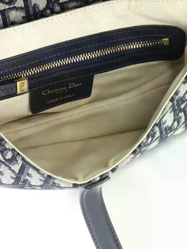Dior Saddle Handbag Oblique Canvas Shoulder Bag - Blue