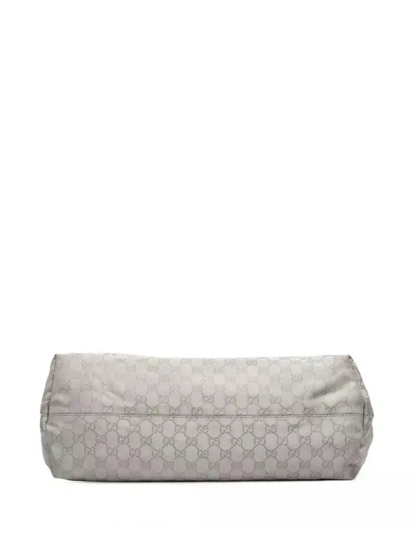 Gucci Gg Canvas Web Tote Bag - Grey