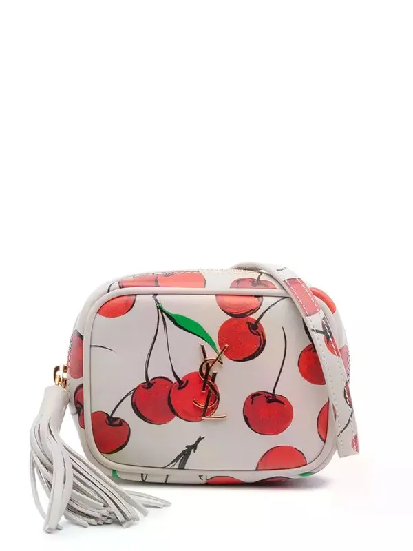 Saint Laurent Baby Calfskin Monogram Lou Camera Bag - Red